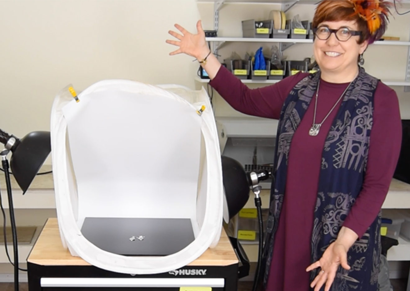 Setting Up A Rolling Cart Photo Booth